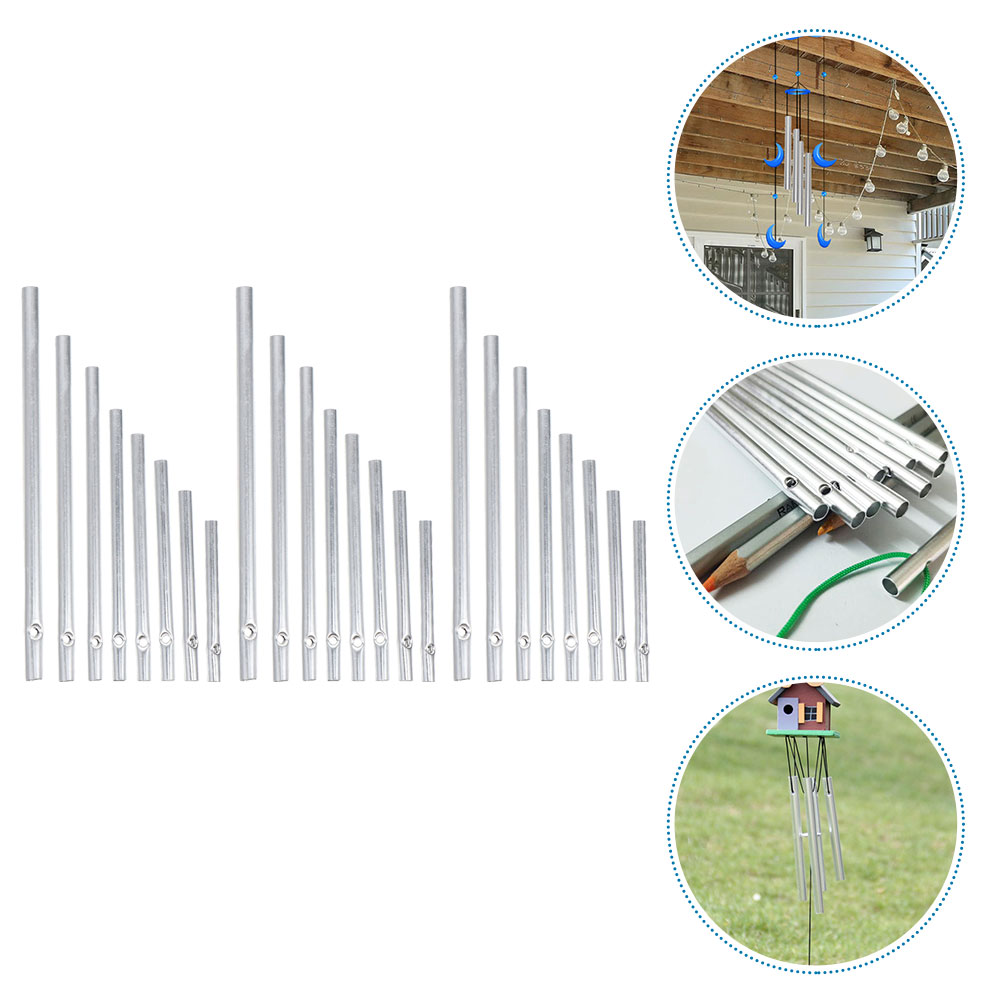 Metal Wind Chime Pipe, 24PCS Different Length Wind Chime Tubes DIY ...