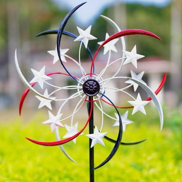 Hourpark 3D Kinetic Metal Wind Wheel & Spinners for Garden Outdoor ...