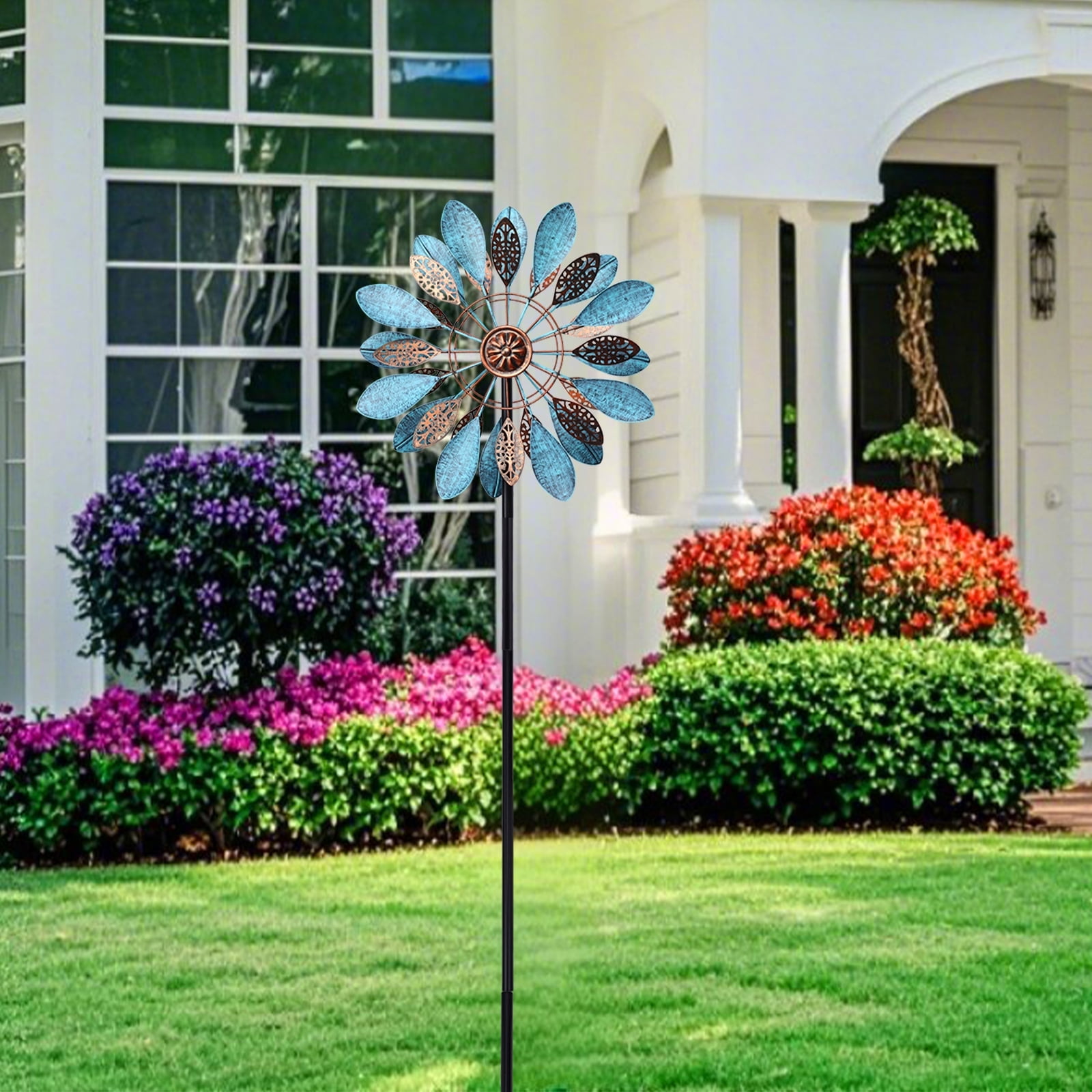 Wonder Garden Wind Spinners, Large Metal Outdoor Kinetic Yard Decor ...