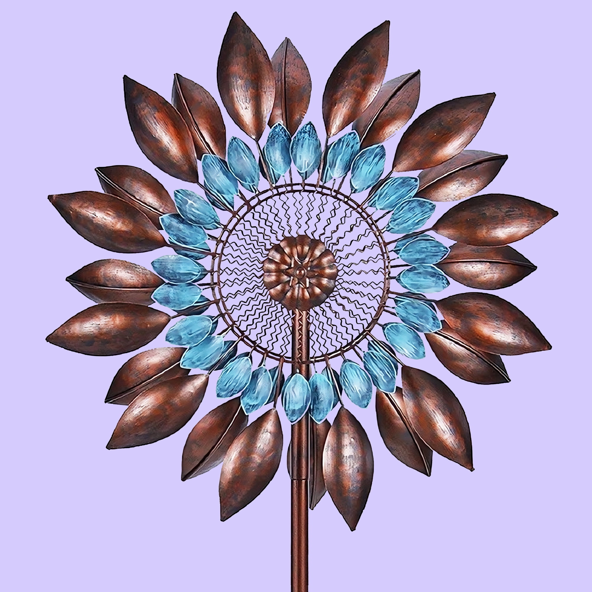 75 inch Bronze Colored Tulip Wind Spinner, Stainless Steel Outdoor ...