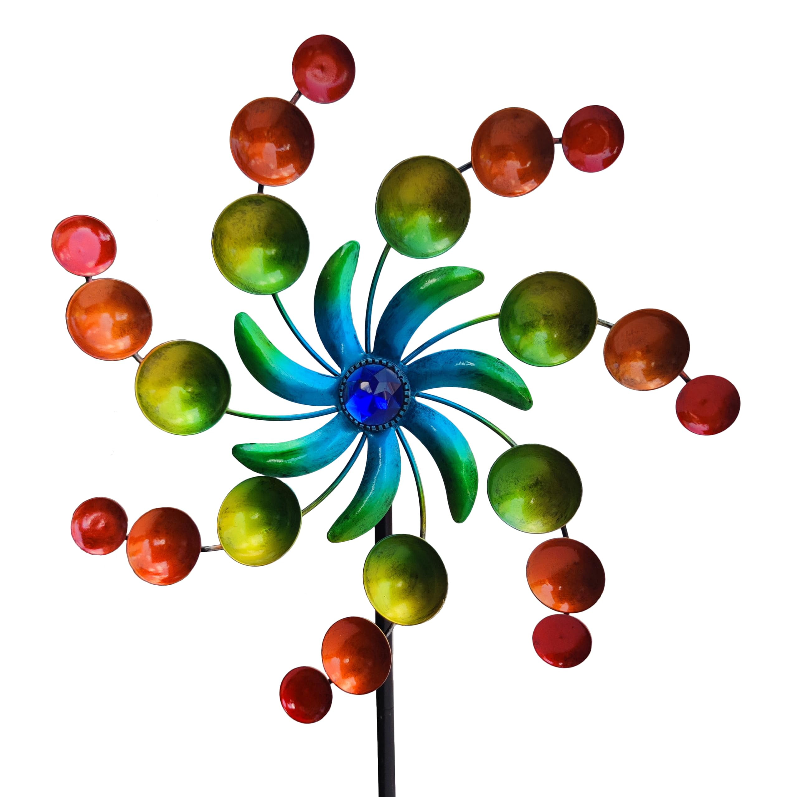 Metal Wind Spinners Garden Stake-Outdoor Gardne Wind Spinner Waterproof ...