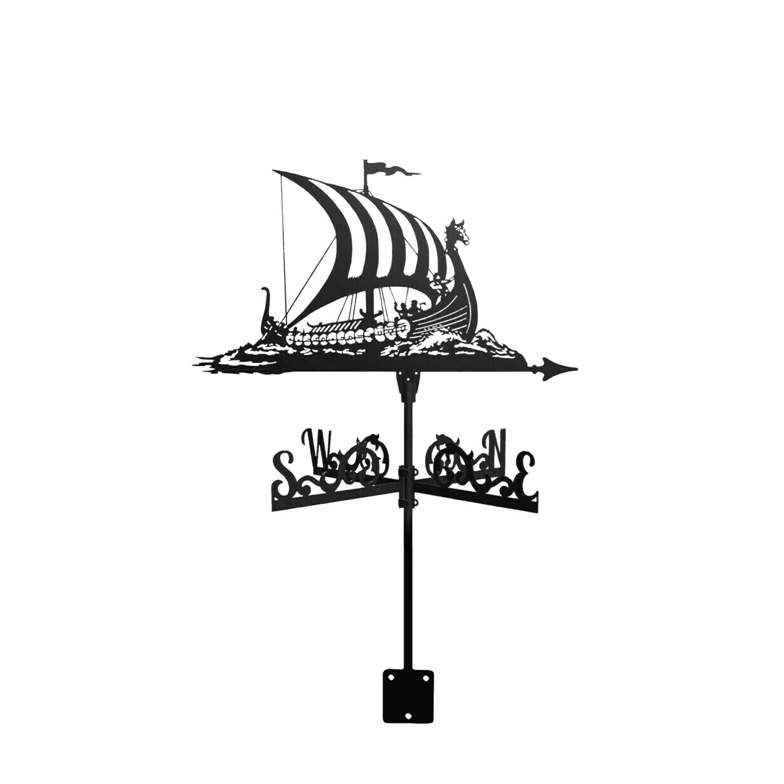 Metal Wind Vane, Roof Weather Vane for Outdoor Yard, Sailboat Metal ...