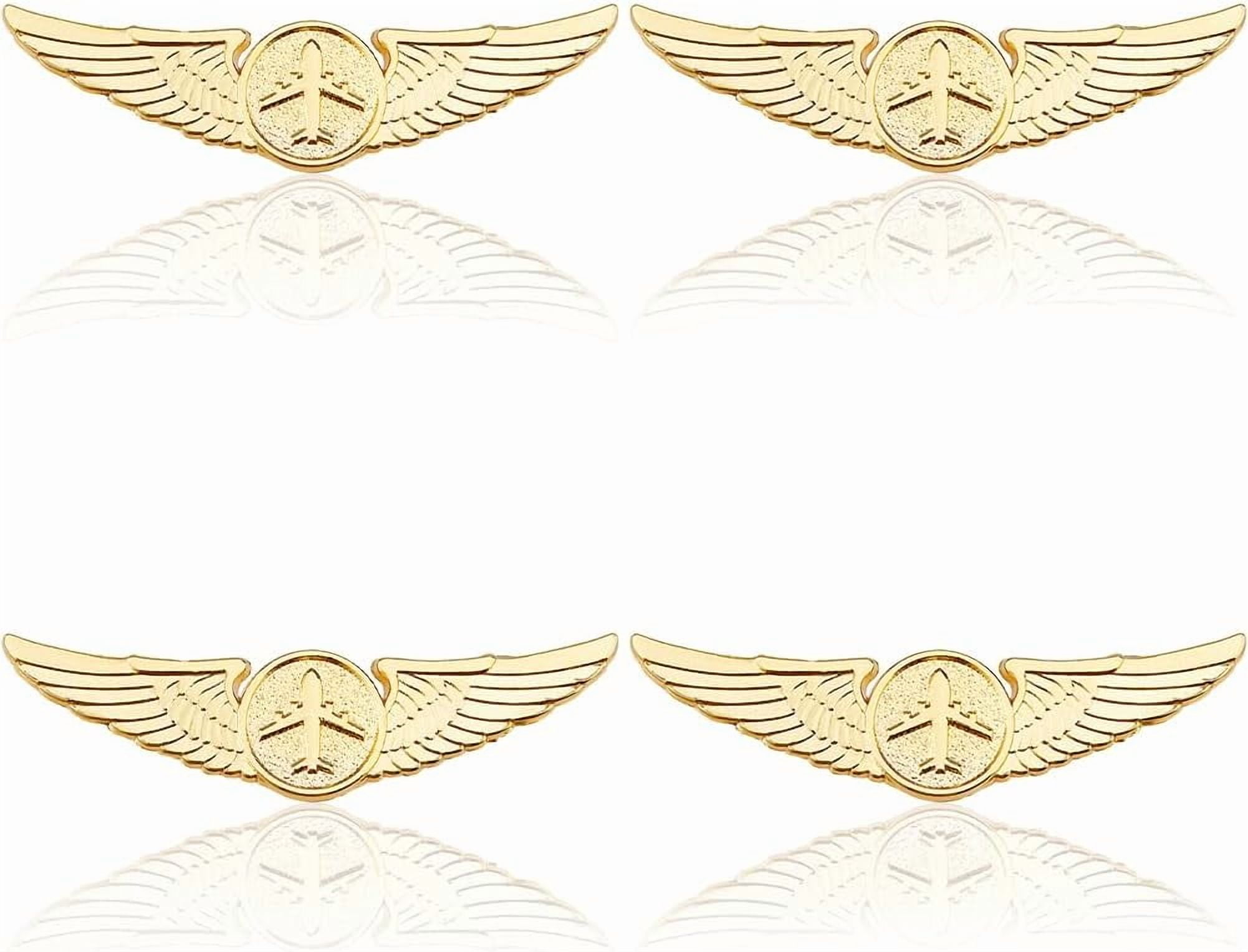 Metal Wings Pin Pilot Wing Pin Golden Aviator Pins Air Force Senior ...