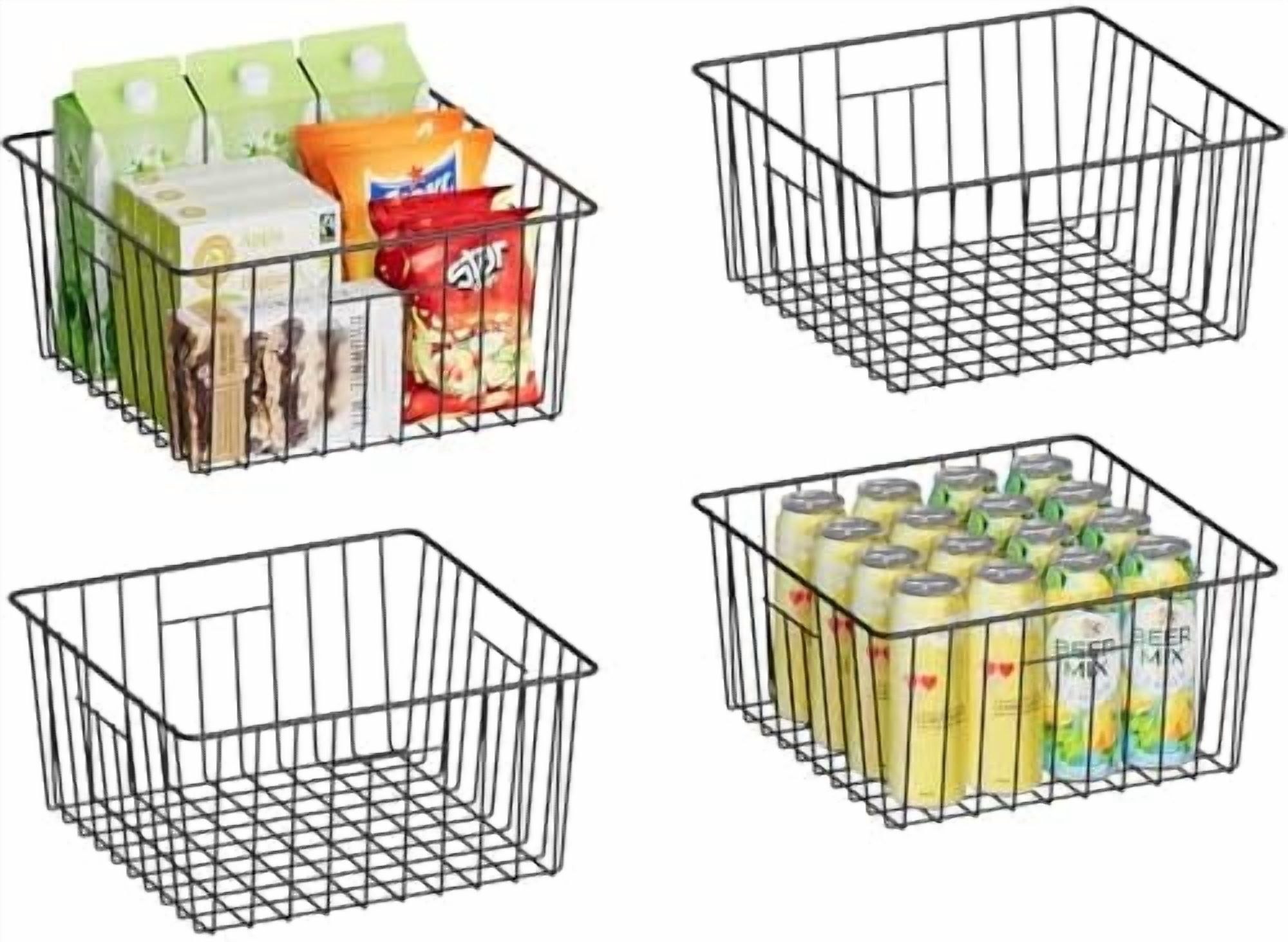 Metal Wire Baskets for Pantry Organization and Storage Freezer ...