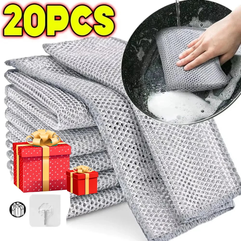 Metal Wire Cleaning Cloths, Double-Sided Scrubbing Rags for Dishes ...