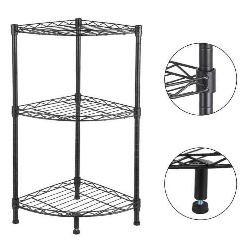 Metal Wire Corner Shelf Display Rack Storage Organizer Bear 200 LB ...