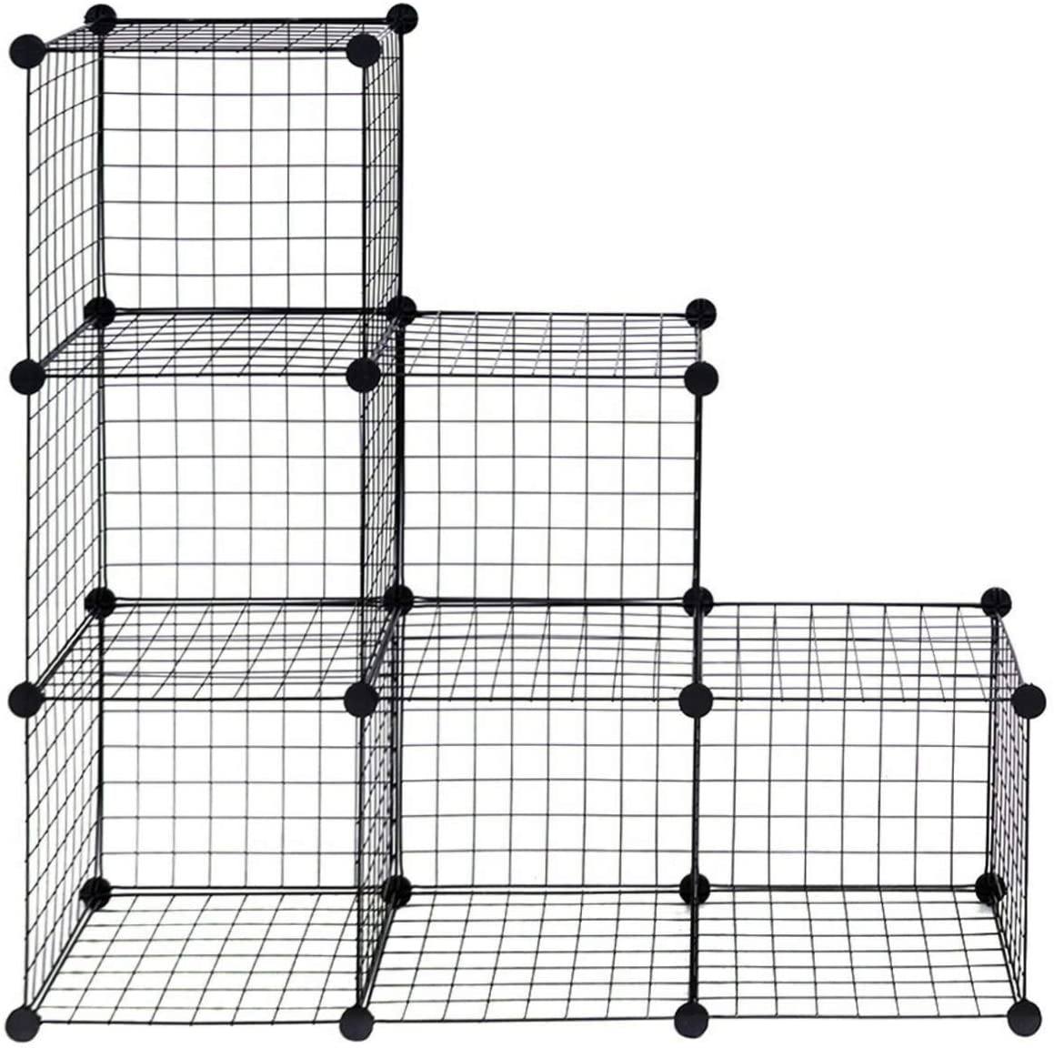 Metal Wire Free Standing Modular DIY Bookcase Closet Organization ...