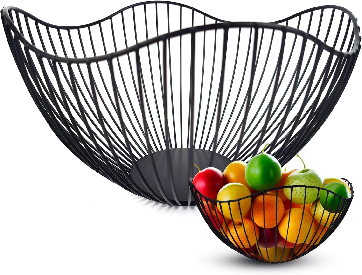 Metal Wire Fruit Basket Fruit Bowl for kitchen Counter Modern Home ...