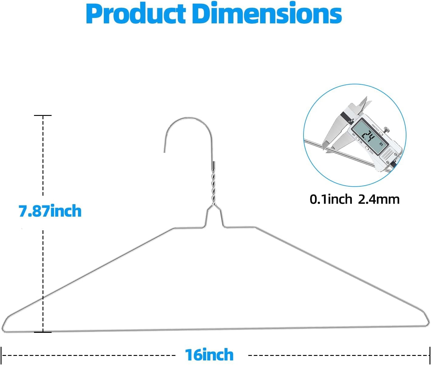 Metal Wire Hangers 200 Pack, Ultra Thin Space Saving Clothes Hanger ...