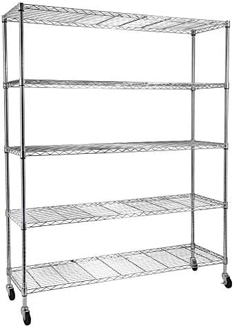 Metal Wire Shelving Unit Storage Shelves, Heavy Duty Metal Storage ...