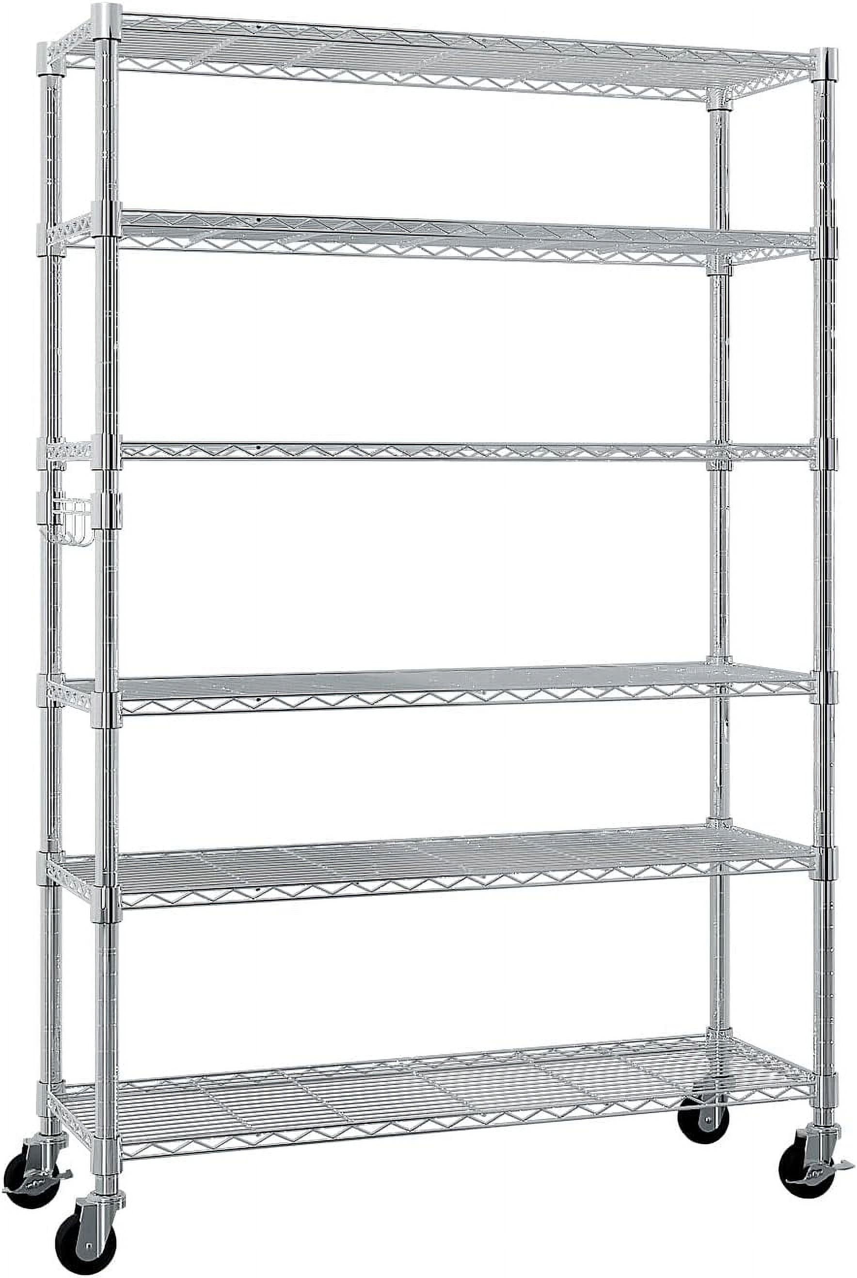 Metal Wire Shelving Unit Storage Shelves, Heavy Duty Metal Storage ...