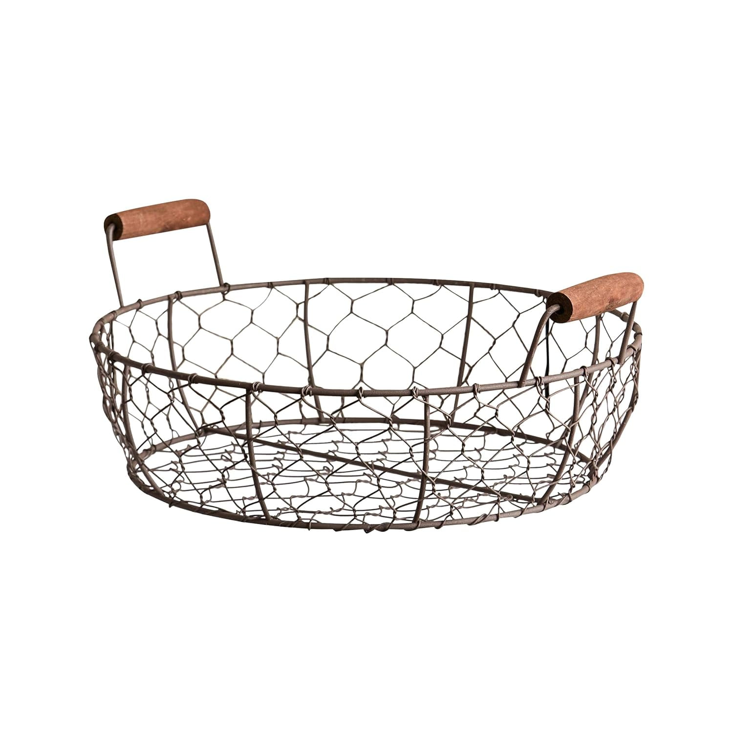 Metal Wire Woven Basket, Chicken Wire Basket, Table Centerpiece, Rustic ...