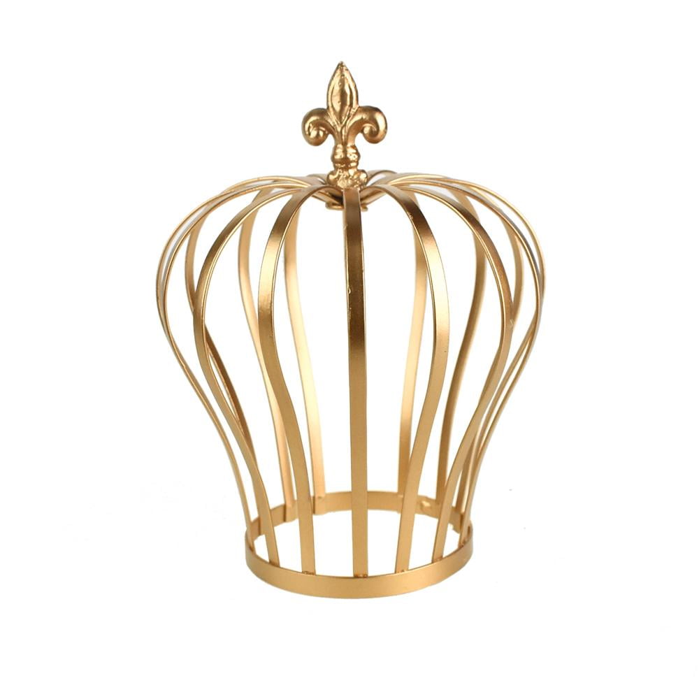 Metal Wired Crown with Fleur-de-lis Accent, Gold, 8-1/2-Inch - Walmart.com