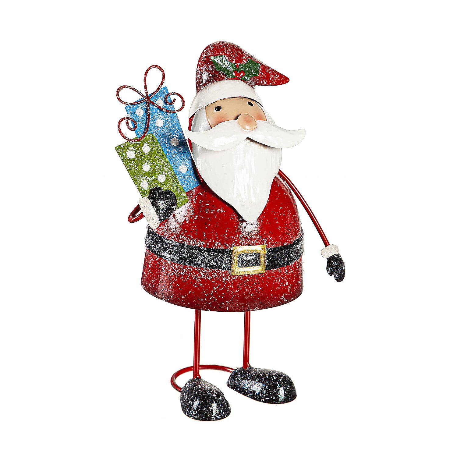 Metal Wobble Santa Statue - Walmart.com