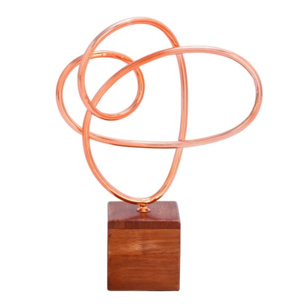 Metal Wood Copper Sculpture 11"W, 15"H - Walmart.com