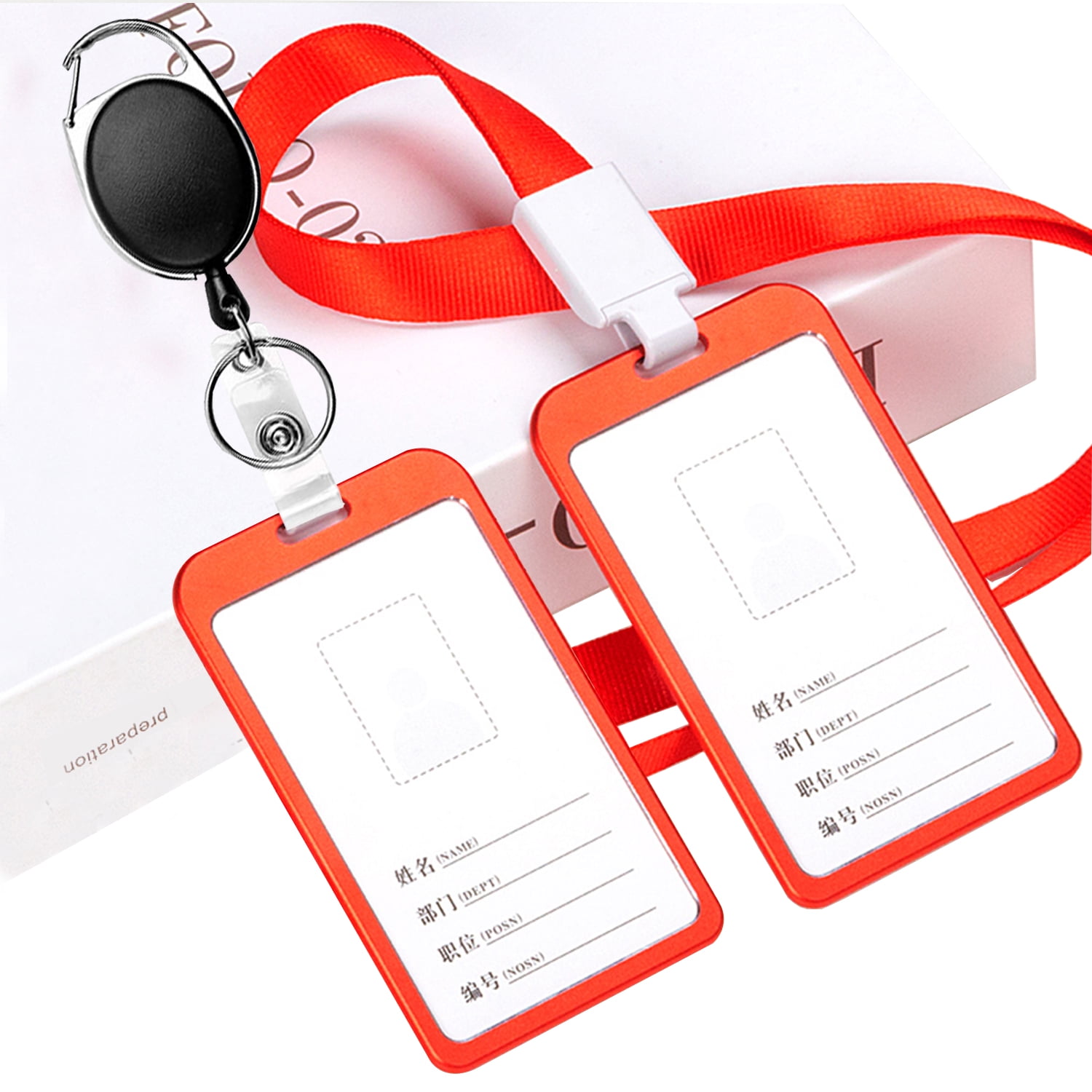 5mlggoods Aluminum Retractable Metal Badge Holder, Name Tag Protector ...