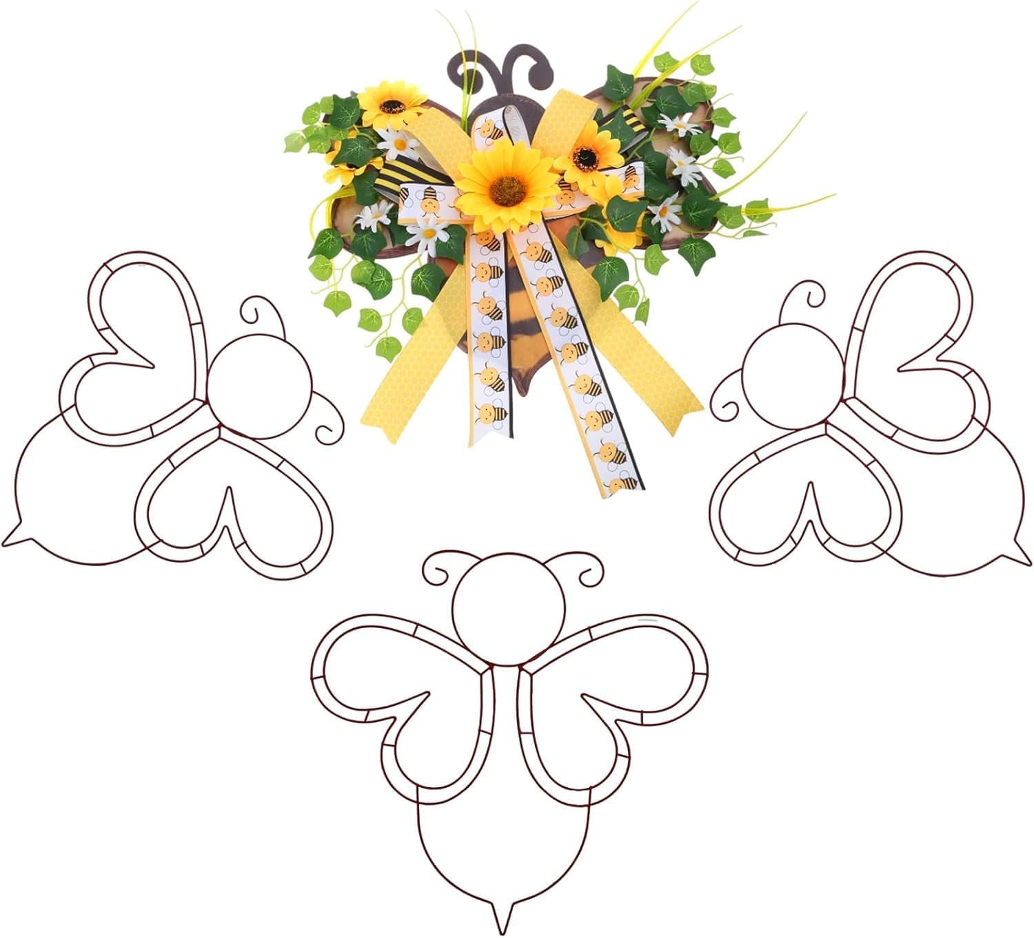 Metal Wreath Frame Bunny Wreath Frames Bee 14inch Wire Wreath Form ...