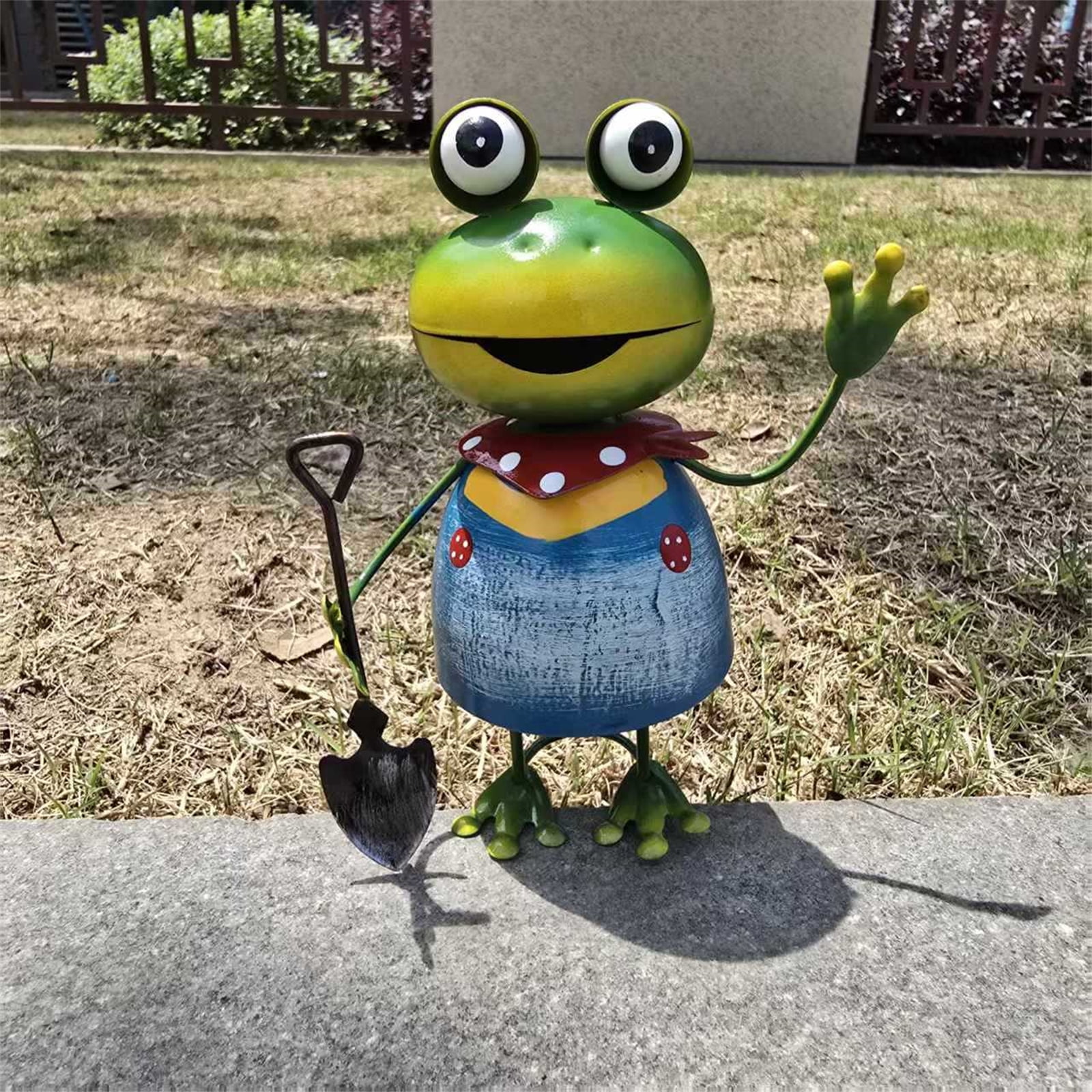 Metal Yard Art Frogs Garden Decor for Outside - Cute Frog Outdoor Decor ...