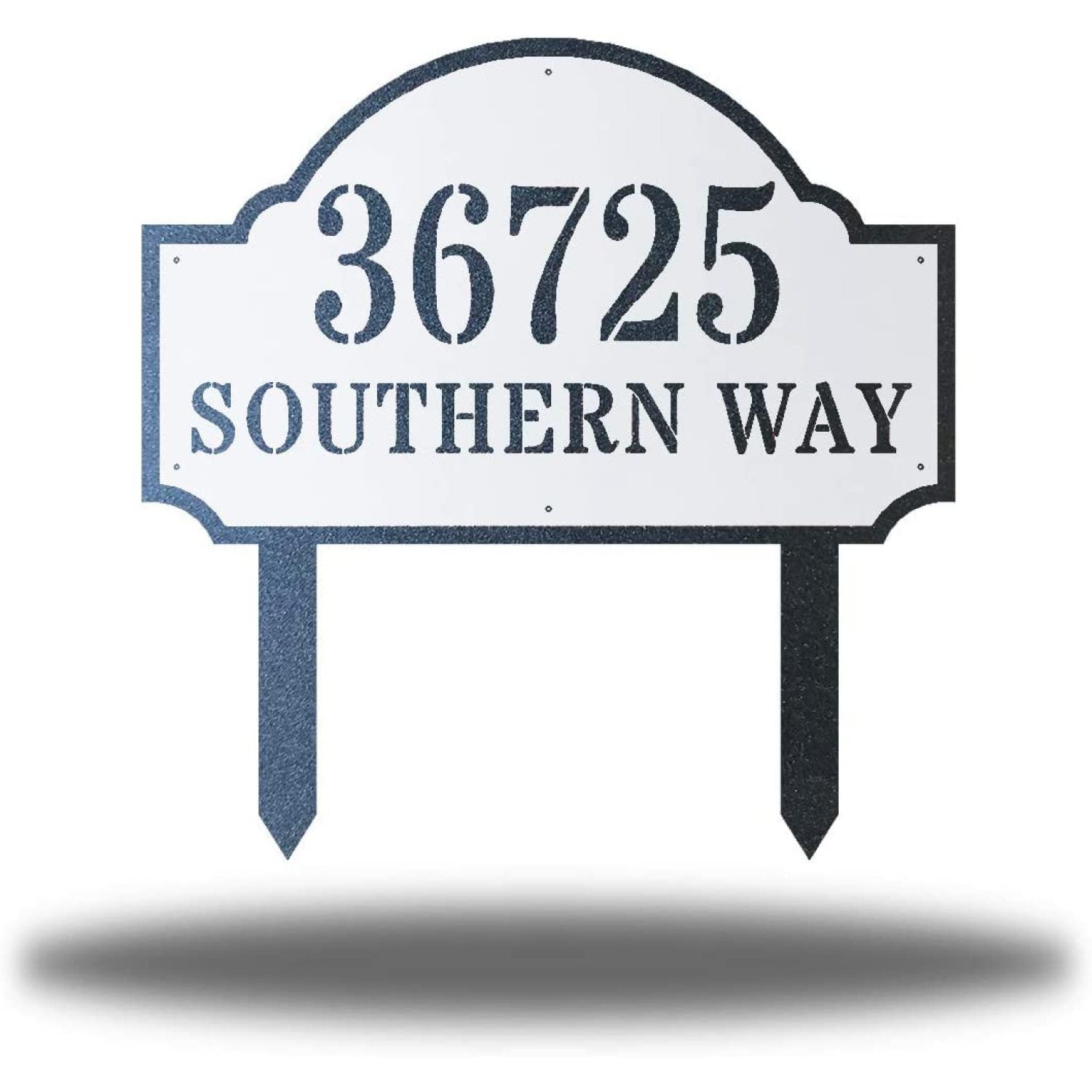 Metal Yard Stake House Business Double Layer Deluxe Address Steel Sign ...