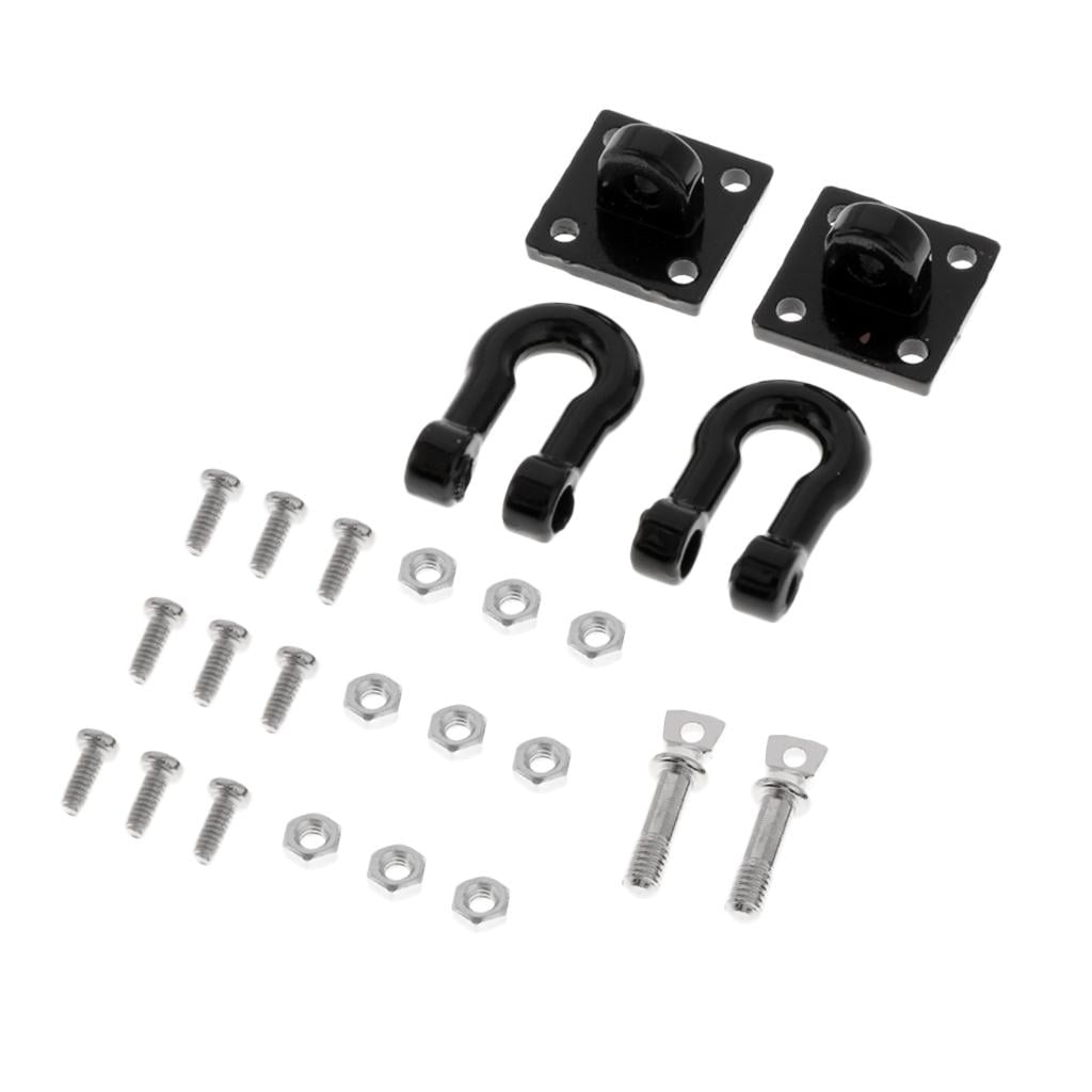 Metal Yellow / Black Tow Shackle D Rings (2) with Bolts And Nuts ...