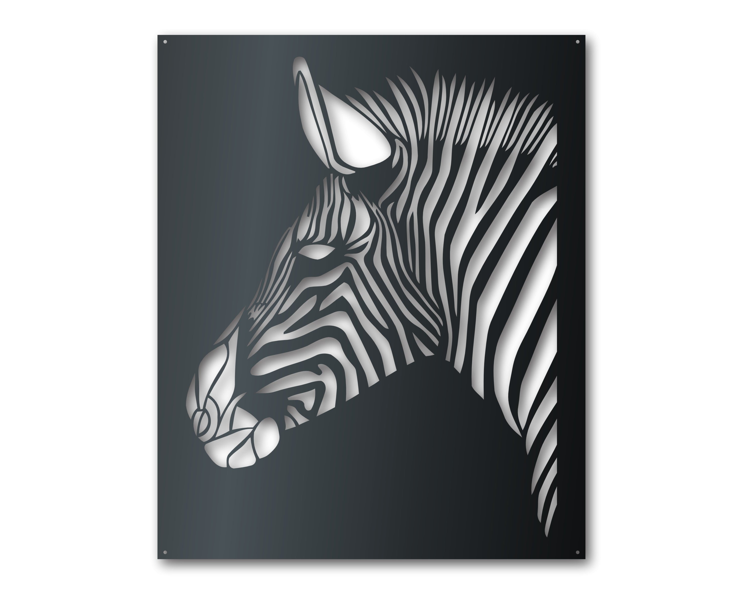 Metal Zebra Panel Wall Art 18 - Walmart.com