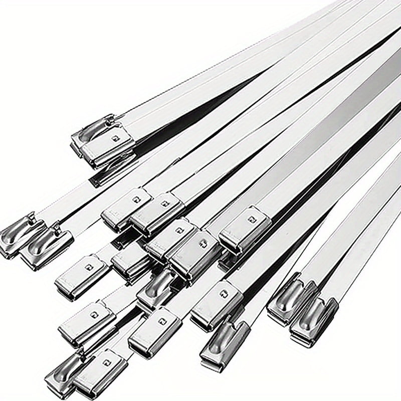 Metal Zip Ties 4-10 Inch Stainless Steel Zip Ties Heavy Duty Multi ...