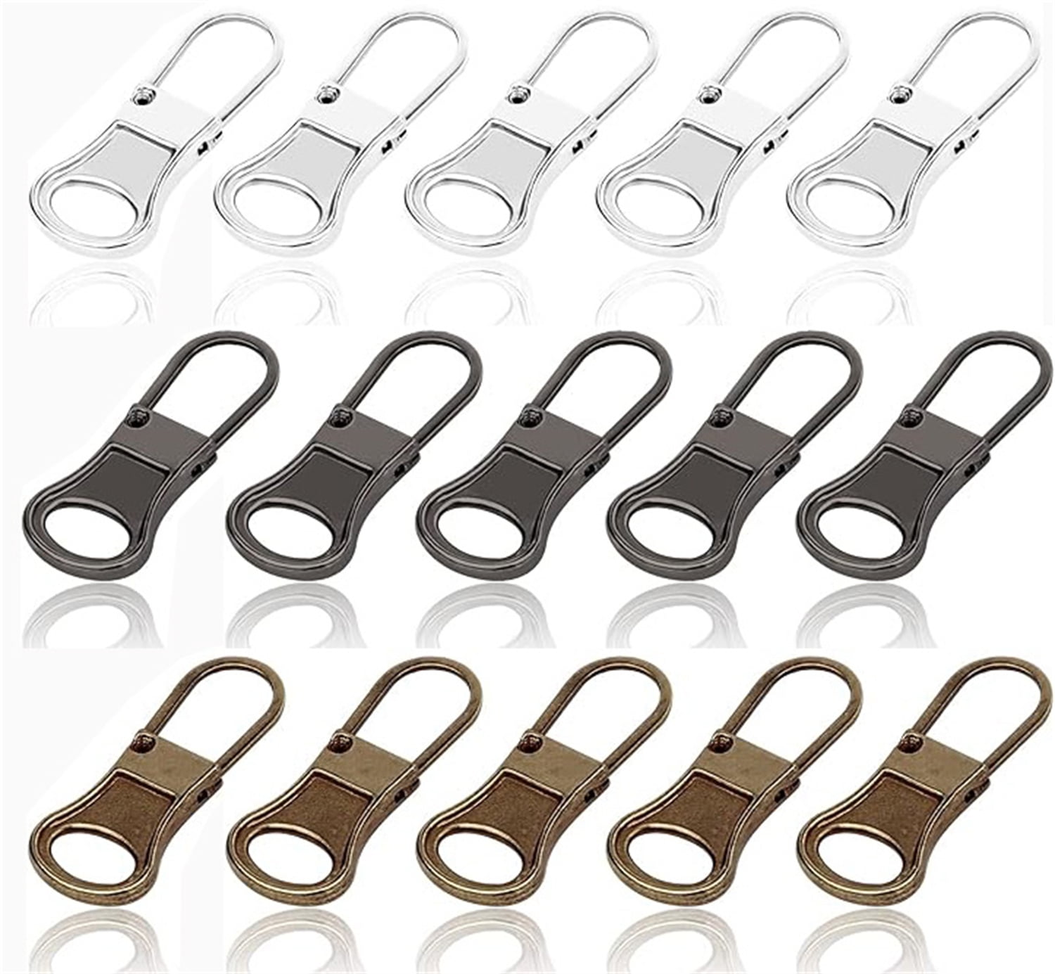 Metal Zipper Pull,Happon 18 Pack Zipper Pull Replacement, Detachable ...