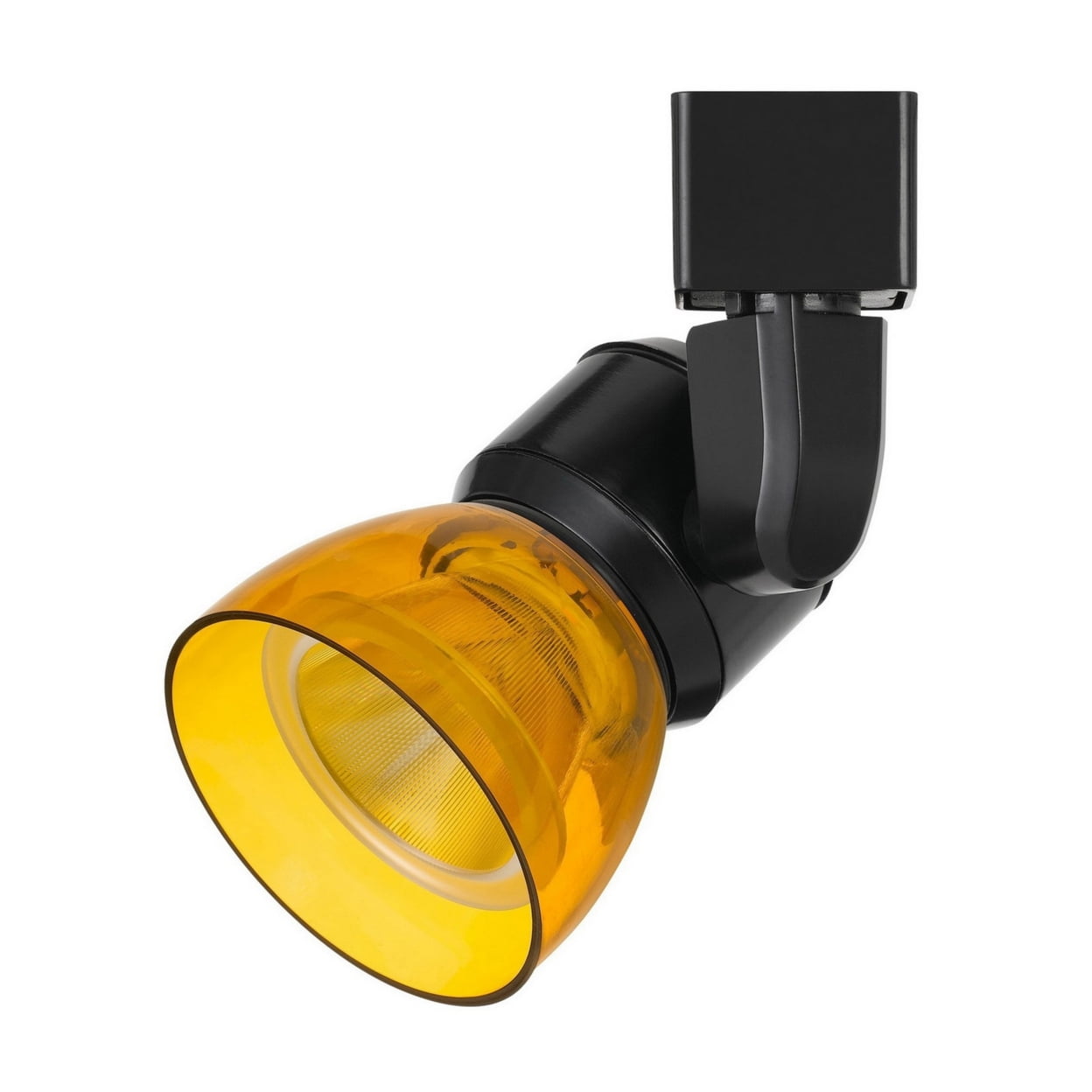 Metal and Clear Polycarbonate LED Track Fixture, Yellow and Black ...