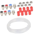 Metal and Plastic Feed Tube Connectors Set for 3D Printer with Smooth ...