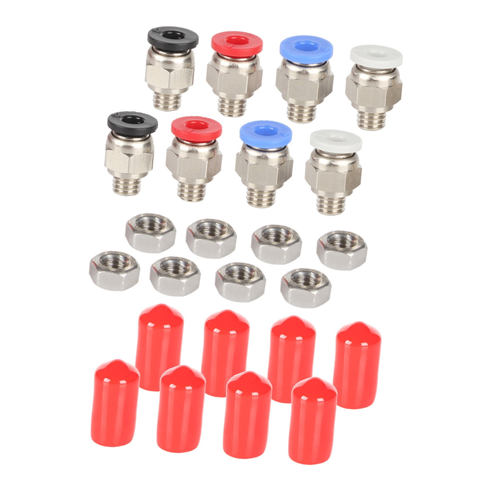 Metal and Plastic Feed Tube Connectors Set for 3D Printer with Smooth ...