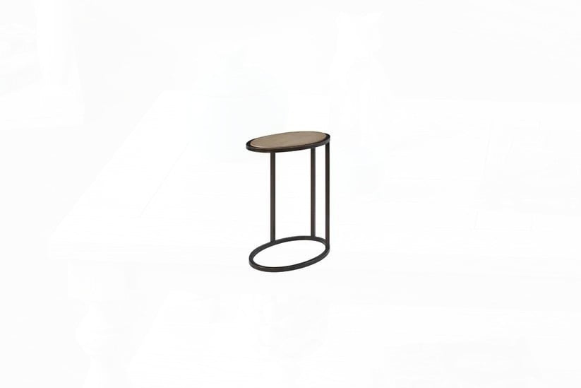 Metal and Wood Top Side Table - Toffee for a Timeless Look - Walmart.com