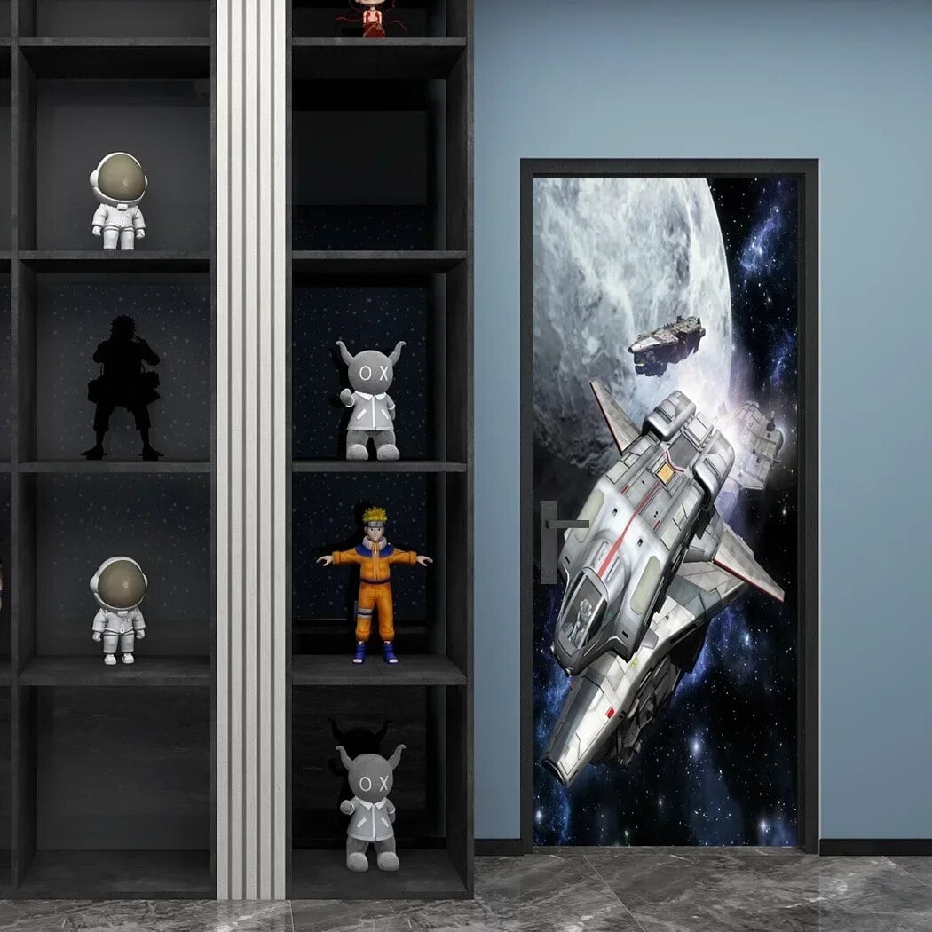 Metal armor door Simulate air series door wallpaper Modern tech style ...