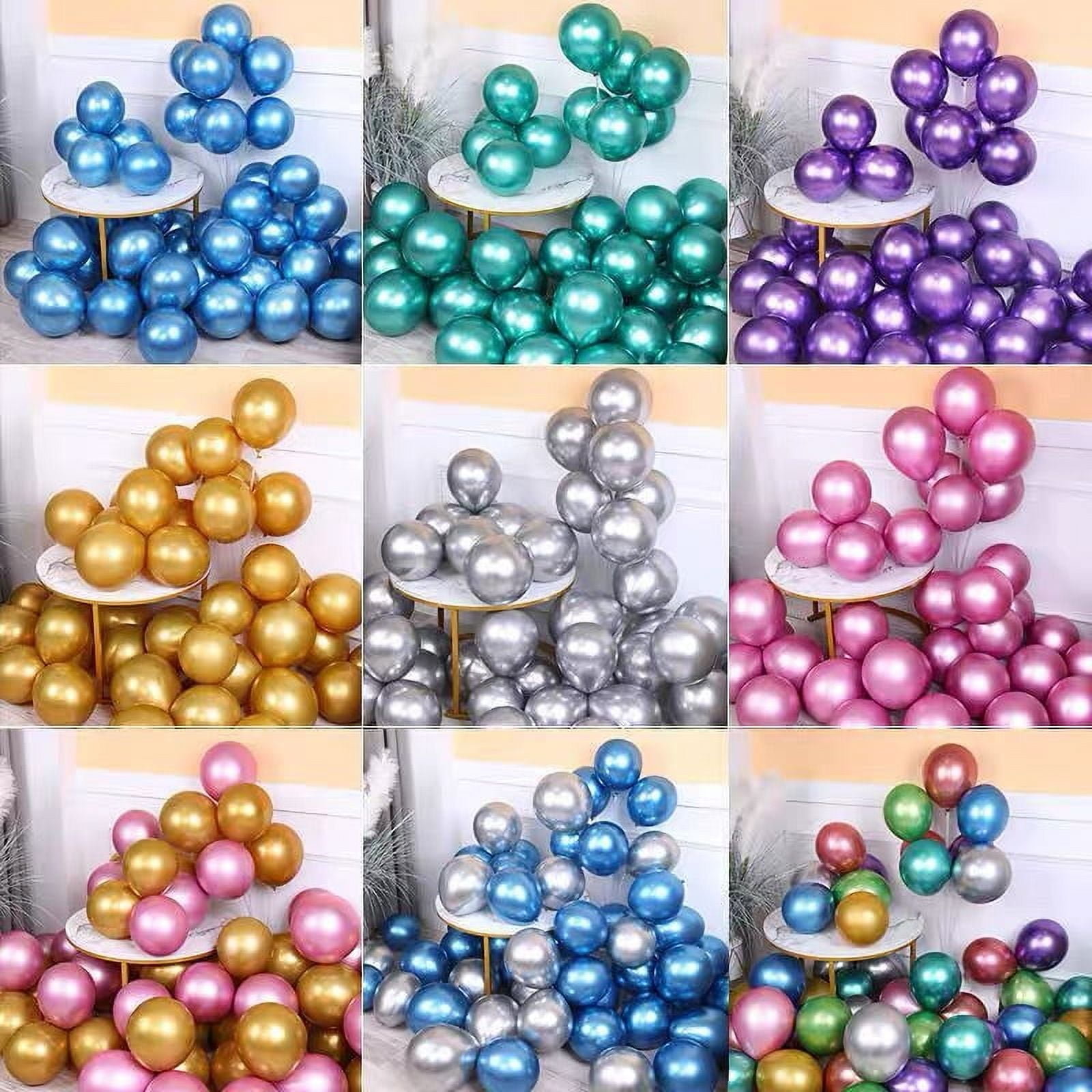 Metal balloon 12 inch 10 inch 5 inch 18 inch metal chrome color gas ...