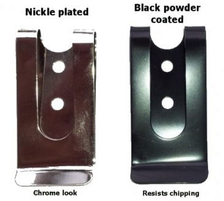 THECLIP Metal Belt Clip, Tempered, Double Rivet Holes, Nickel or Black ...