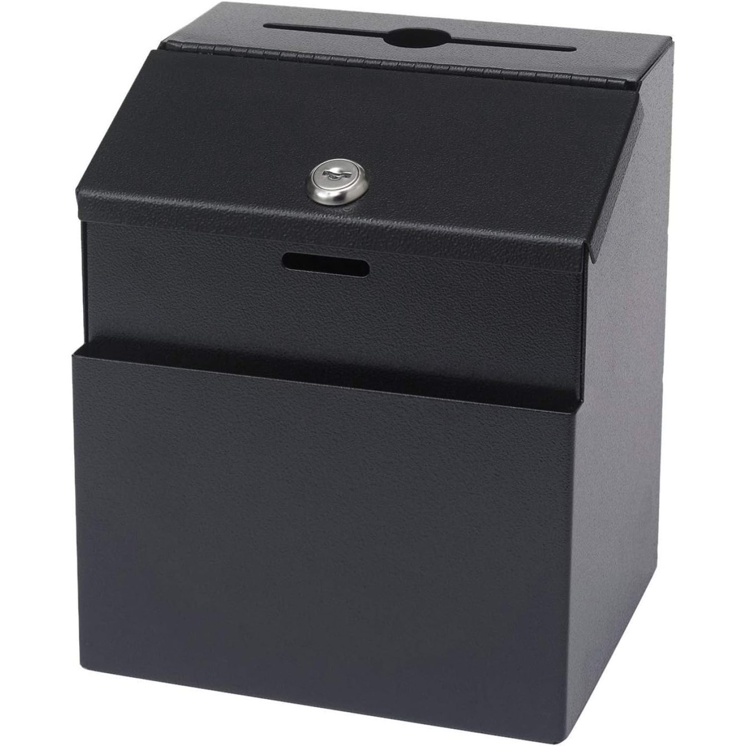 Metal donation suggestion sign holder offering charity fundraising box ...