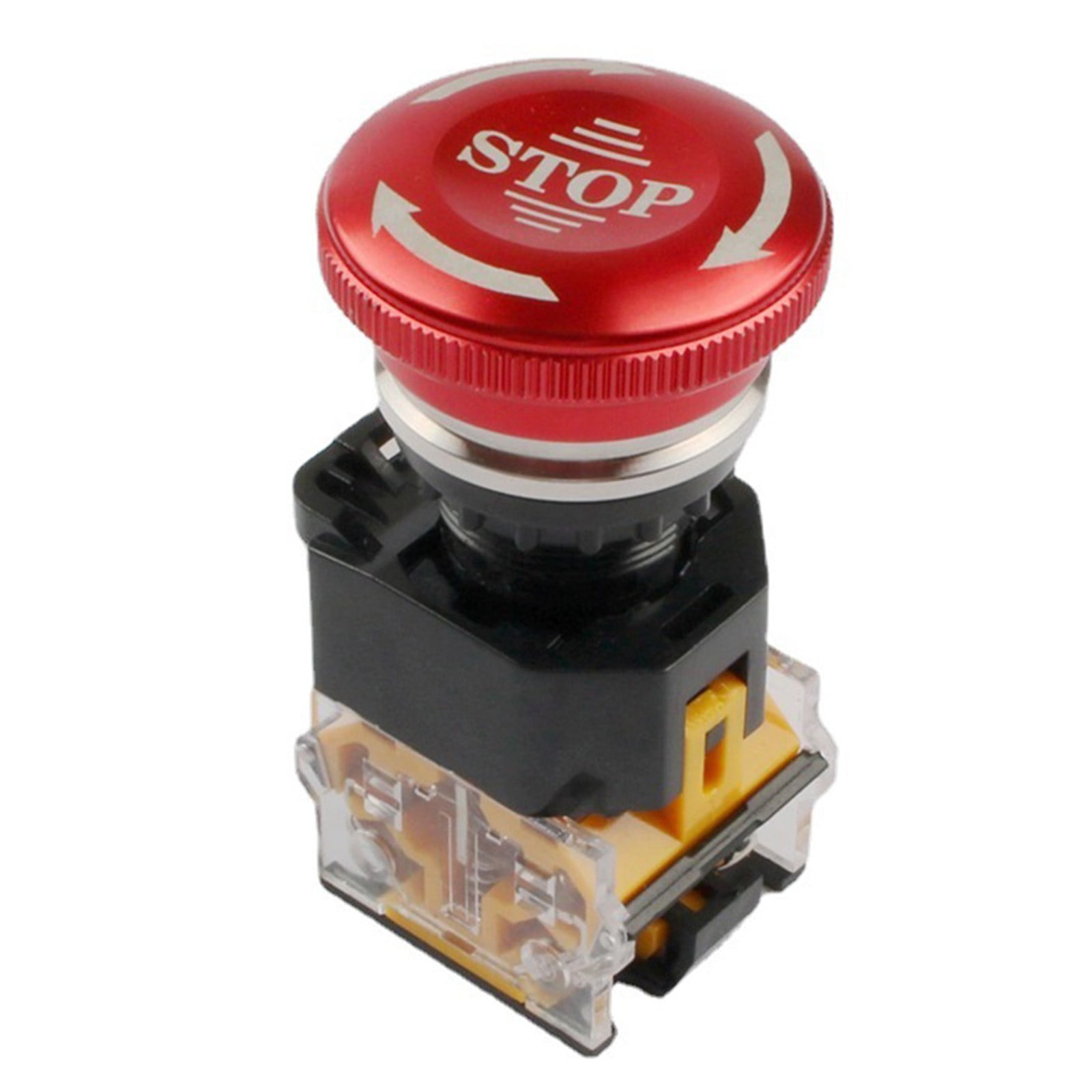 Metal exigency stop button switch 22mm10A LA38 type power exigency stop button - Walmart.com