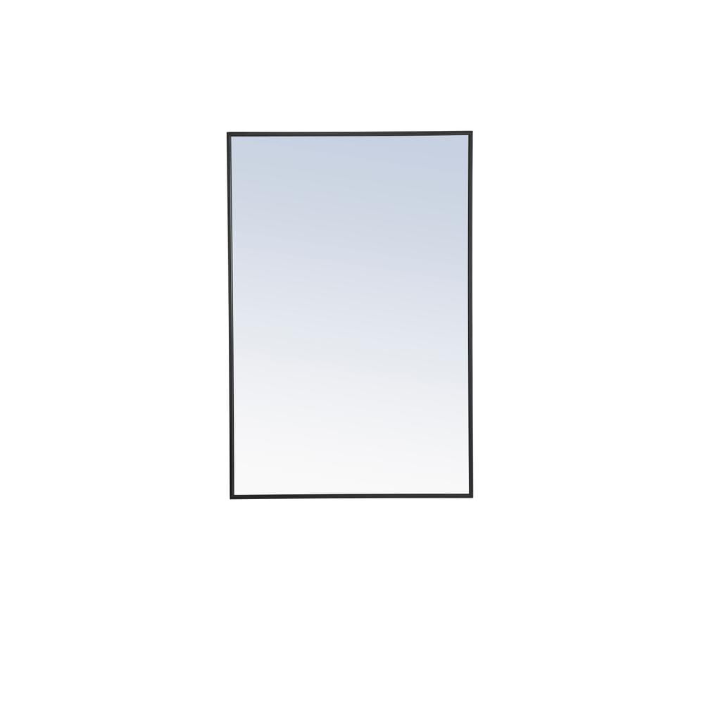 Metal frame Rectangle Mirror 28 inch Black - Walmart.com