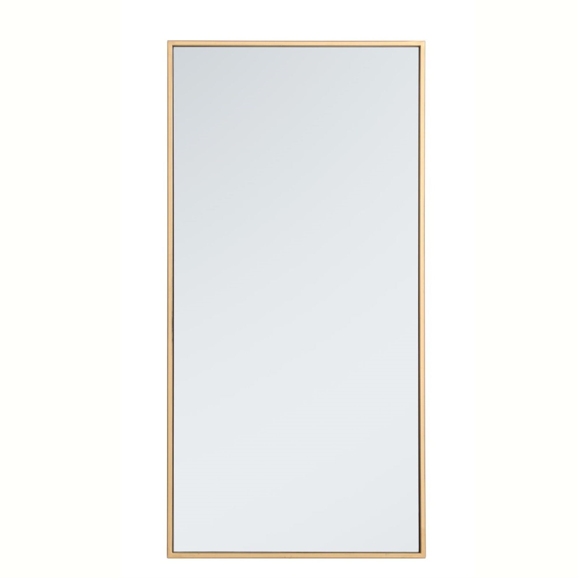 Metal frame rectangle mirror 18 inch in Brass - Walmart.com