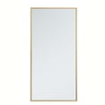 Metal frame rectangle mirror 18 inch in Brass - Walmart.com