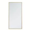 Metal frame rectangle mirror 18 inch in Brass - Walmart.com