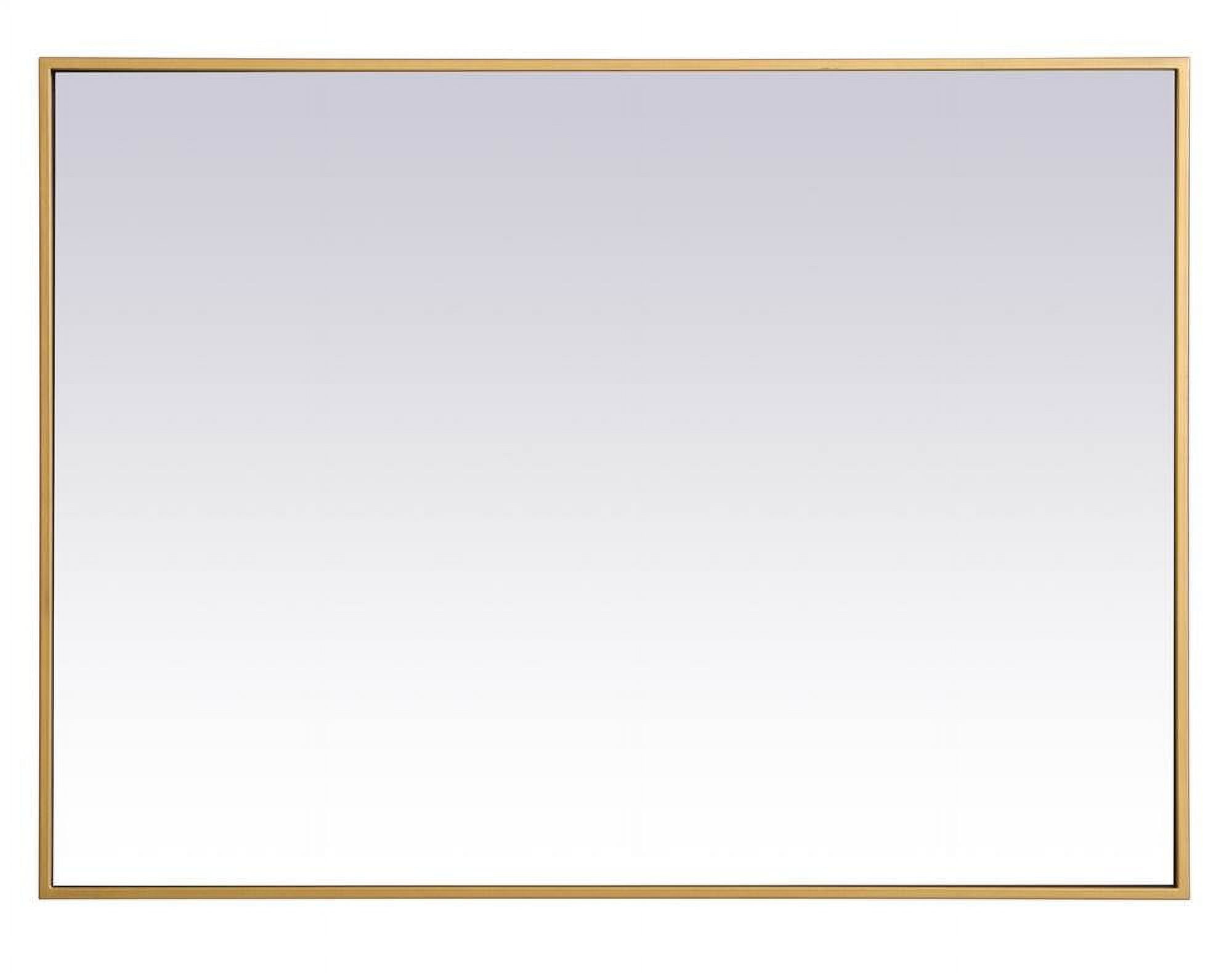 Metal frame rectangle mirror 27 inch in Brass - Walmart.com