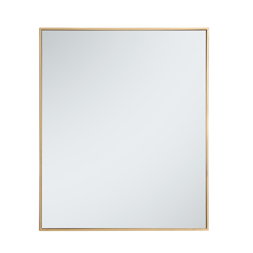 Metal frame rectangle mirror 30 inch in Brass - Walmart.com