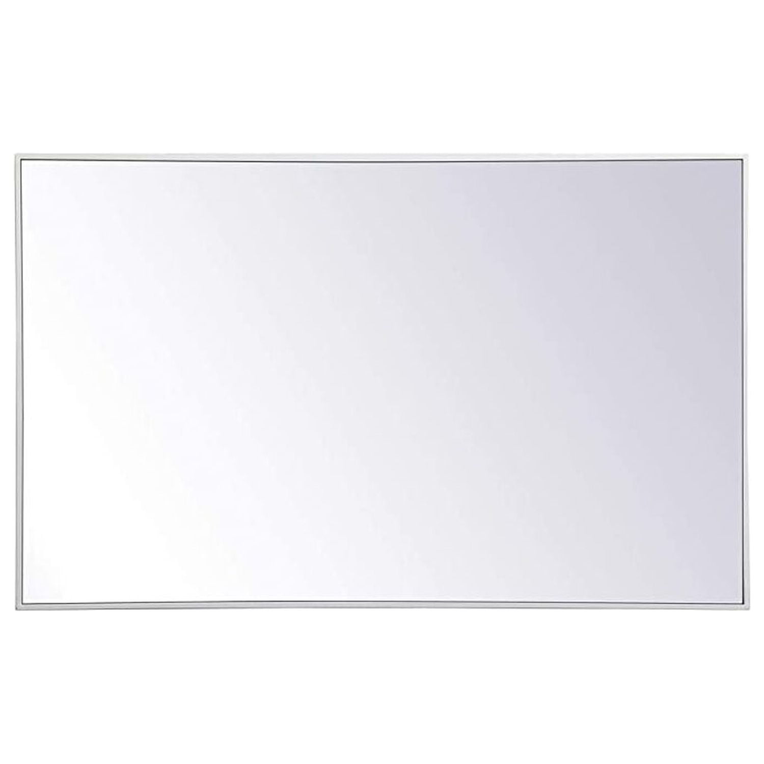 Elegant Decor Metal frame rectangle mirror 30 inch x 48 inch in White ...