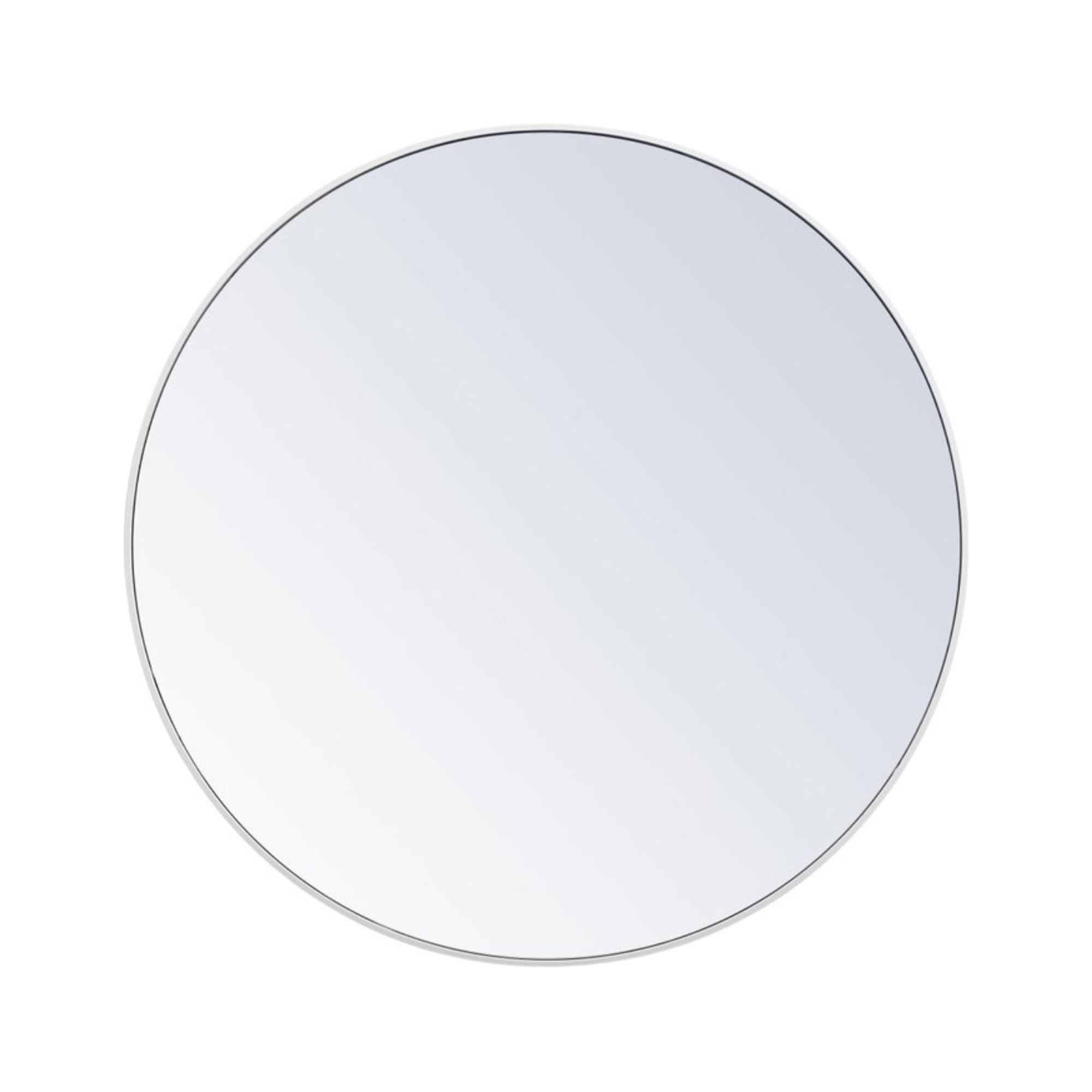 Metal frame round mirror 48 inch in White - Walmart.com
