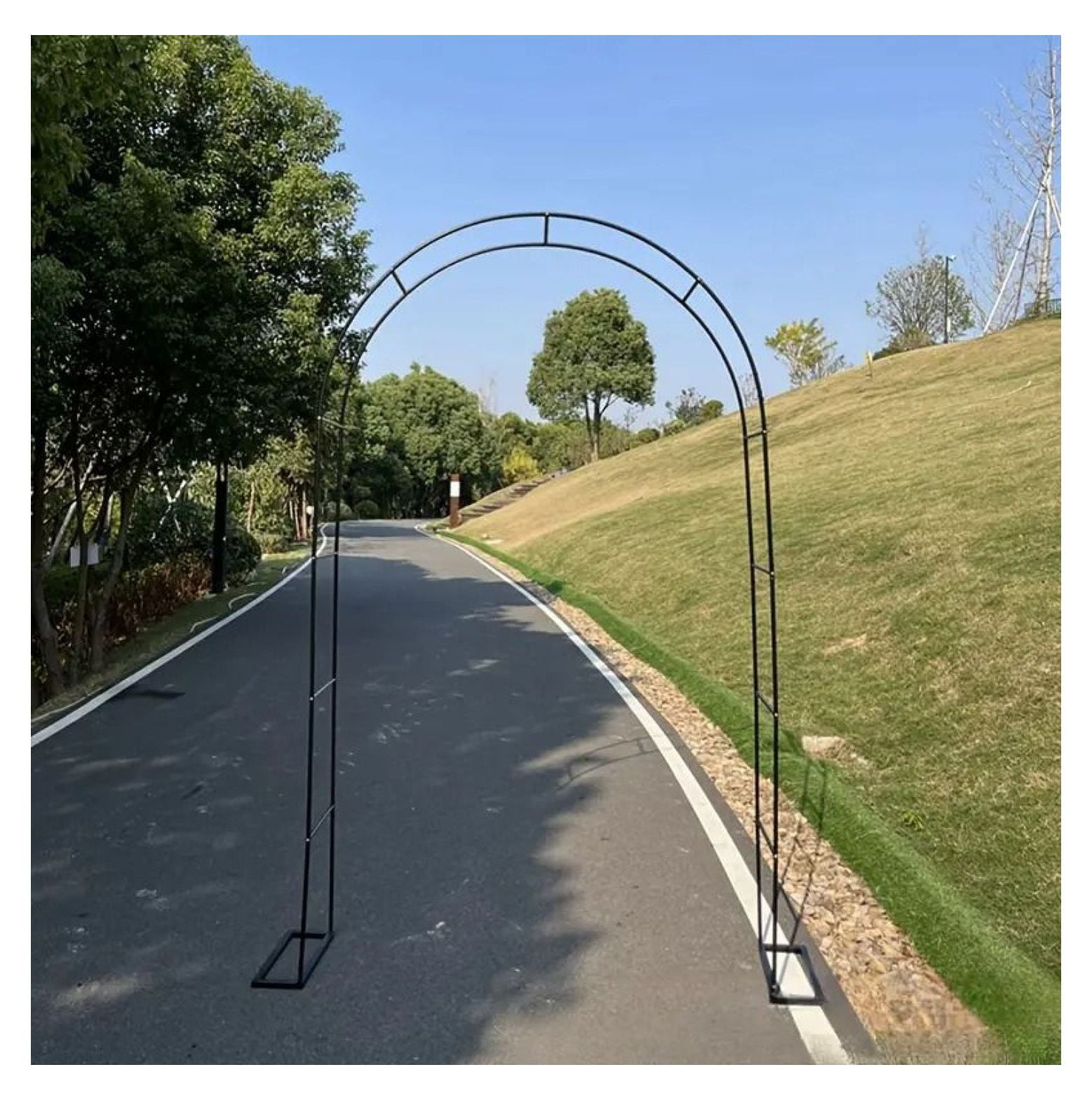 Metal garden gazebo arch, free assembly 2 sizes for all kinds of ...