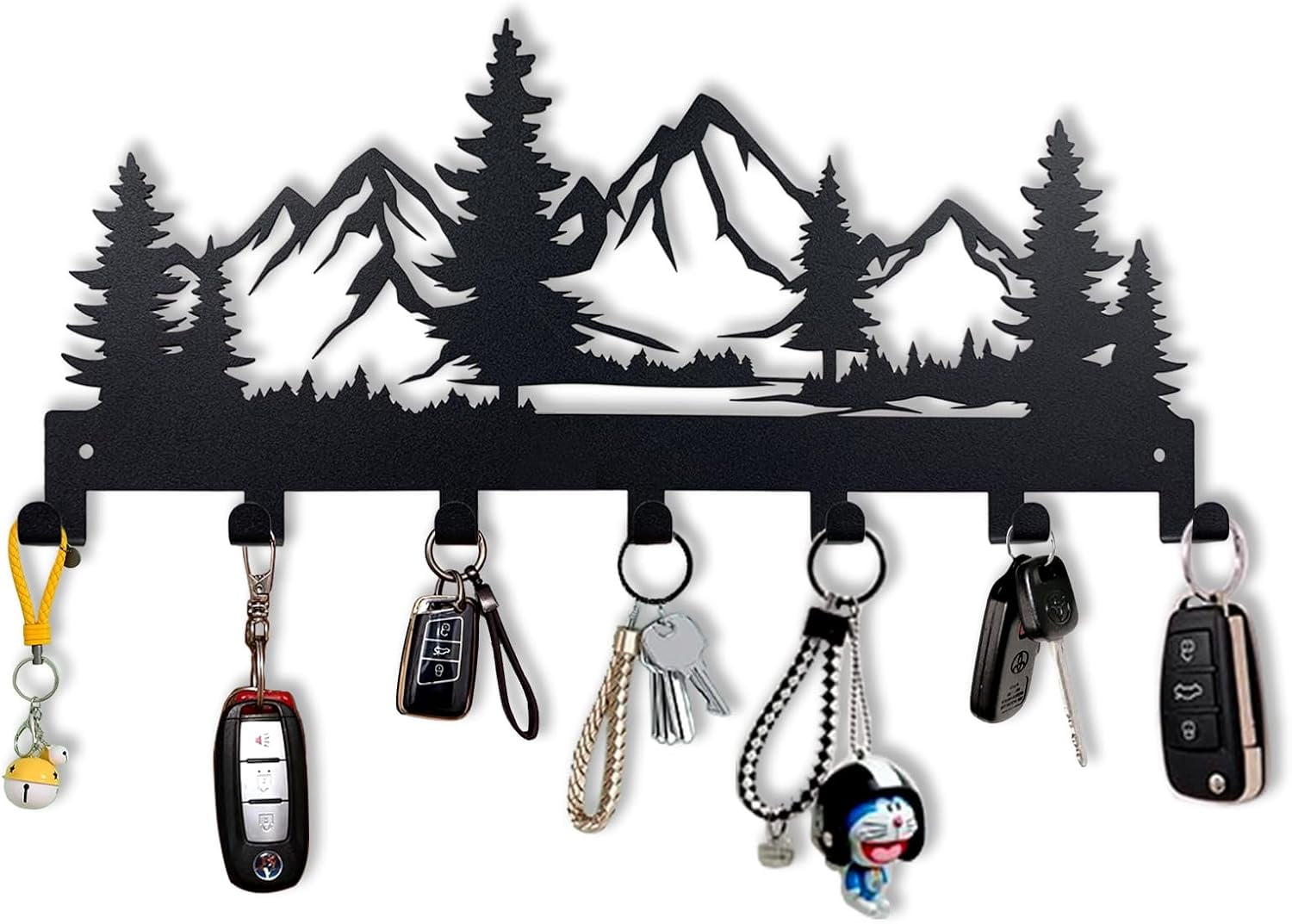 Metal key storage box, wall-mounted key holder, wall key storage rack ...