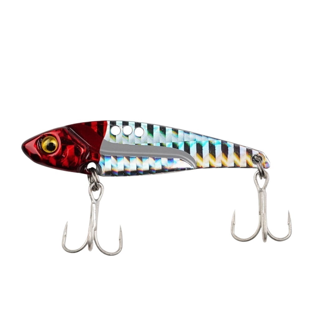 Metal laser lure, glitter, metal fake lure, blood groove hook ...