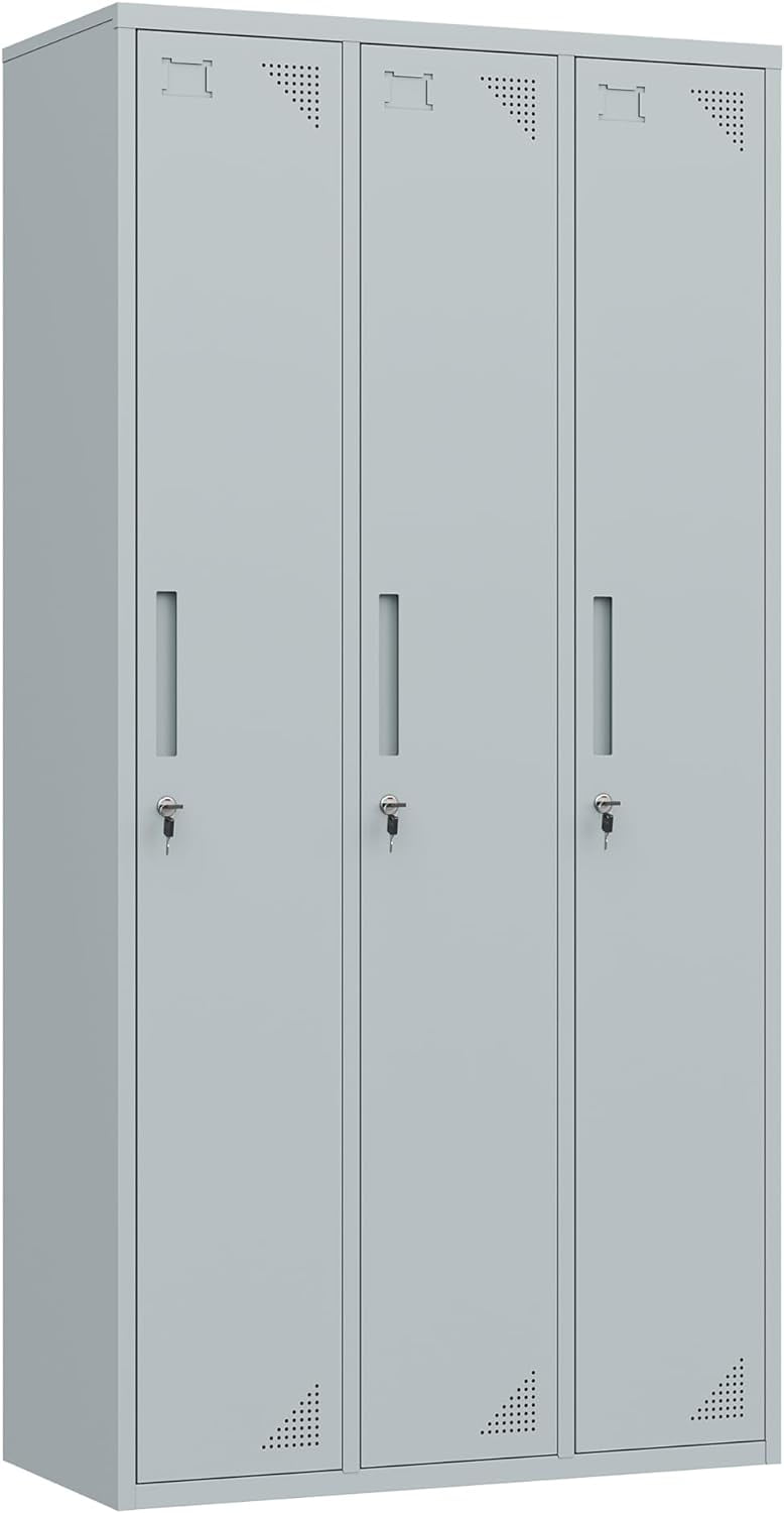 Metal lockers for employees, steel storage cabinet with door lockable ...