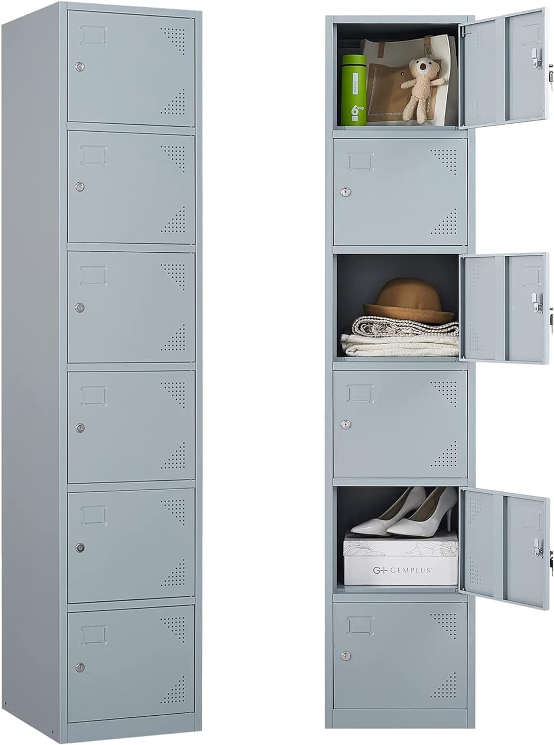 Metal lockers for employees, steel storage cabinet with door lockable ...