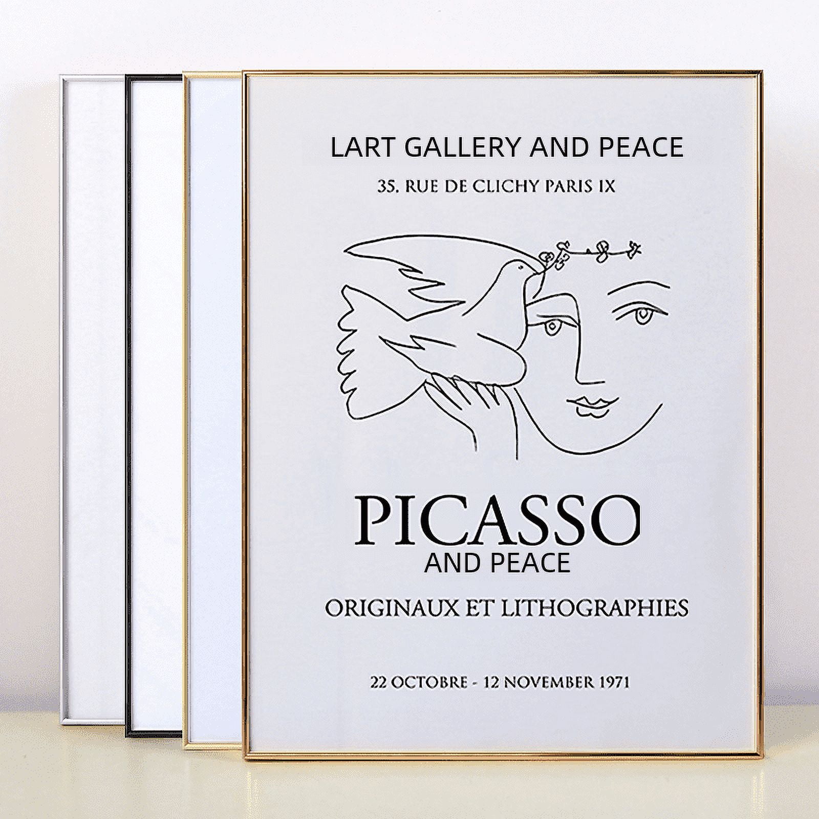 Metal narrow side aluminum alloy photo frame simple poster frame ...